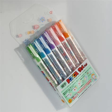 Uni Posca Japan Paint Marker Pen Metallic Marker Mm Fine Etsy