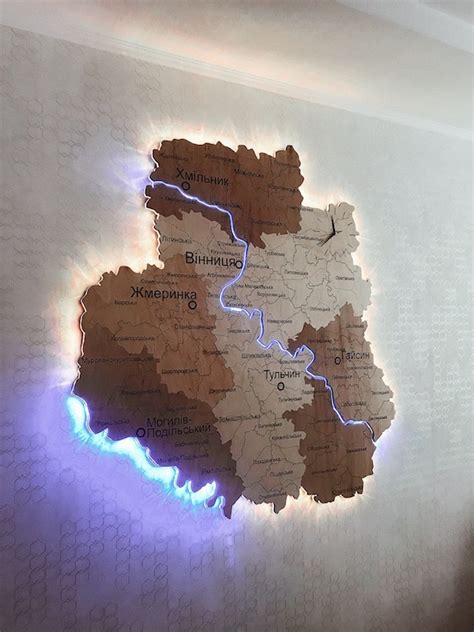 Деревяна Карта Вінницької області — купити в Plywoodstory