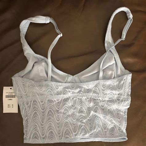 Gilly Hicks Women S Blue Corset Depop
