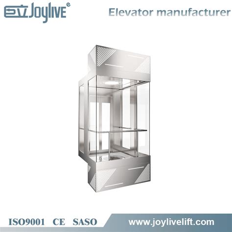 Hot Selling Load 1000kg Translucent Design Villa Panoramic Elevator