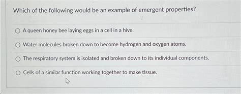 Solved Which Of The Following Would Be An Example Of