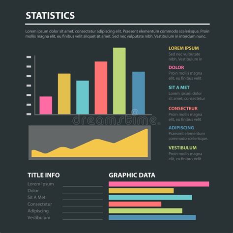 Business Statistics Vector Infographic Graphic Chart Histogram Stock