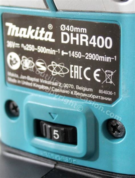 Perfo Burineur Sans Fil SDS Max 36V MAKITA DHR 400 Outillage Occasion