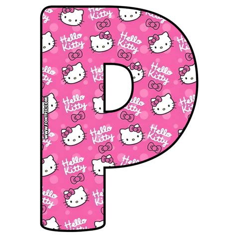 Hello Kitty Letter P FontPic Com