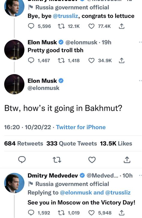 Xela🔪 On Twitter Why Because Elons Making Fun Of A Russian Official