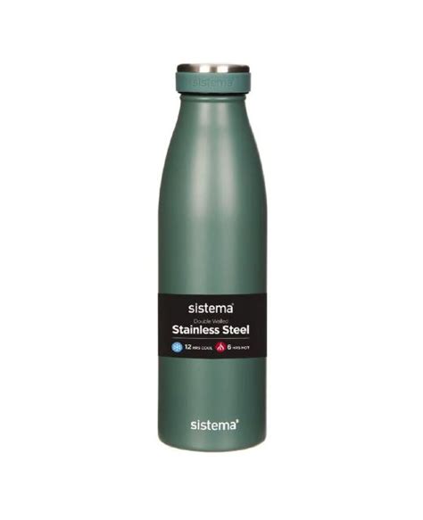 Sistema Water Bottle Stainless Steel 500ml School Stationery Bags
