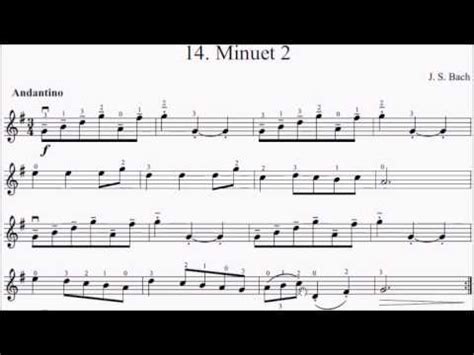 Suzuki Violin Book No Bach Minuet Sheet Music Youtube