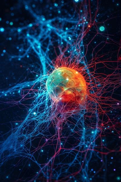 Rede Neural E Ilustração De Inteligência Artificial Generative Ai