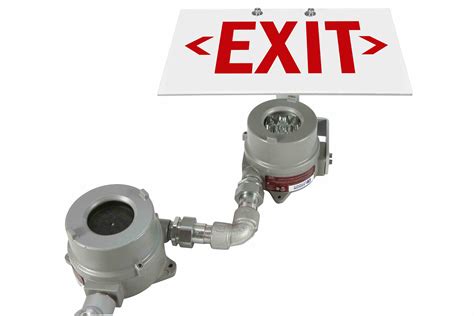 Larson Electronics Explosion Proof Exit Sign Class I Division 1 2 IP65 120V 277VAC