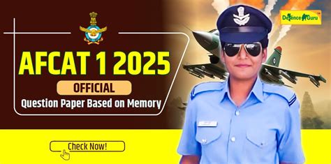 afcat 1 2025 question paper with answer 22 feb 2025 based on memory