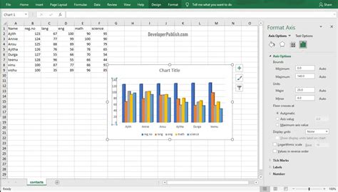 Customize Axes In Excel Developer Publish Tutorials