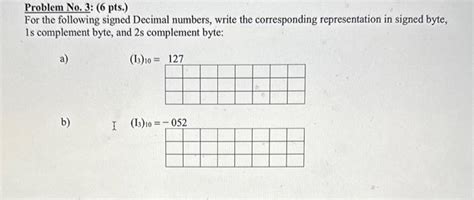 Solved Problem No 3 6 Pts For The Following Signed