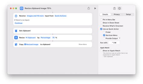 Resizing Images From Clipboard With Macos Shortcuts