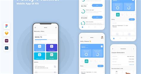 Policy Planner Mobile App Ui Kit Ux And Ui Kits Ft Insurance And Health Envato