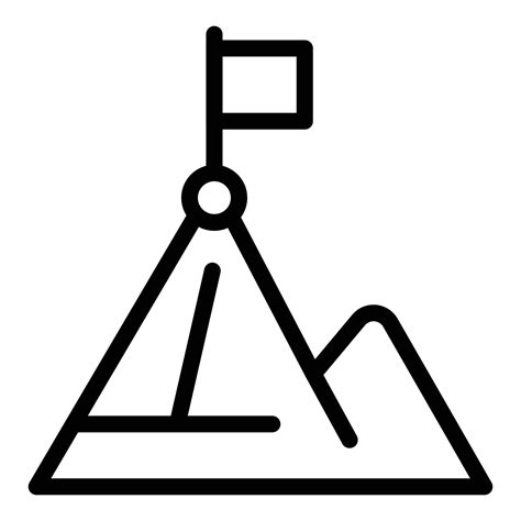 Climb Mountain Icon Outline Style 15899734 Vector Art At Vecteezy