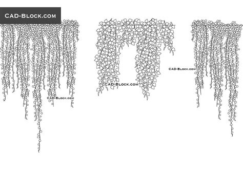 Hanging Plant Free Cad Blocks Download Autocad File Vine Drawing