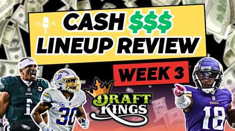Nfl Dfs Week 3 Cash Lineup Review Youtube