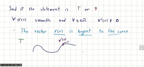 SOLVED Select Each True Statement Below A Curve C Traced Out By Vector