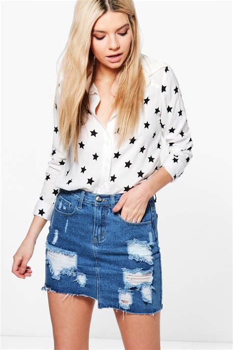 15 Denim Skirt Outfits That We Find So Cute Society19