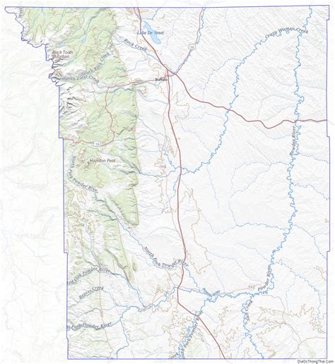 Map Of Johnson County Wyoming Thong Thai Real