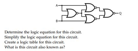 Solved Do B Determine The Logic Equation For This Circuit Chegg Com