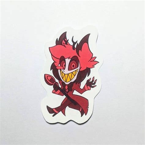 Hazbin Hotel Alastor Holographic Sticker Etsy Stickers Glossy