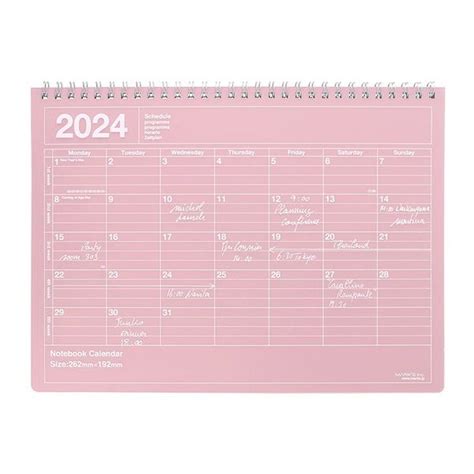 2024 日本 MARK S 筆記本月曆 M 粉 eslite誠品 蝦皮購物