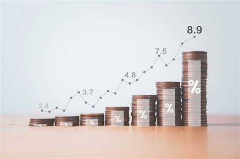 Premium Photo Virtual Increasing Graph With Money Coins Stacking