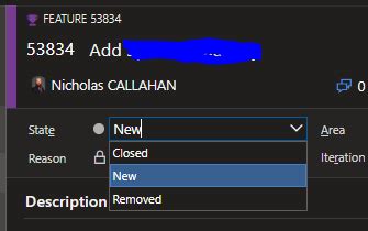 Agile Cant Set Features Or Epics To Active In Azure Devops Server