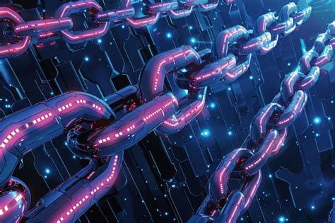 Premium Photo Blockchain Technology Illustration Created With