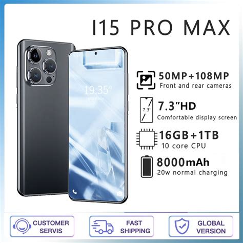 Damaishopee Global Version 5g Phones I15 Pro Max 4g โทรศัพท์มือถือ แอน