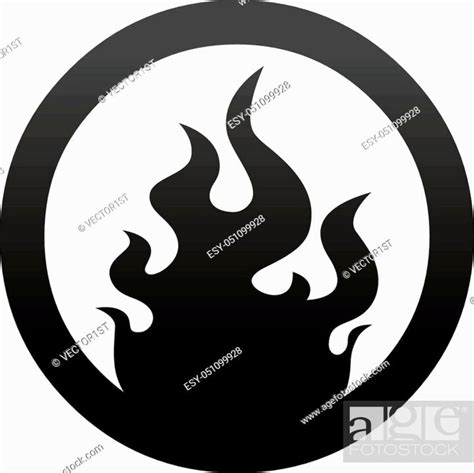 Fire Button Icon Template Art Vector Illustration Stock Vector Vector And Low Budget Royalty