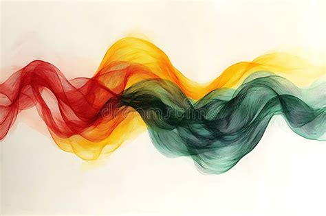 Abstract Colorful Wave Flow Design Red Orange Yellow Green Swirls Stock Illustration