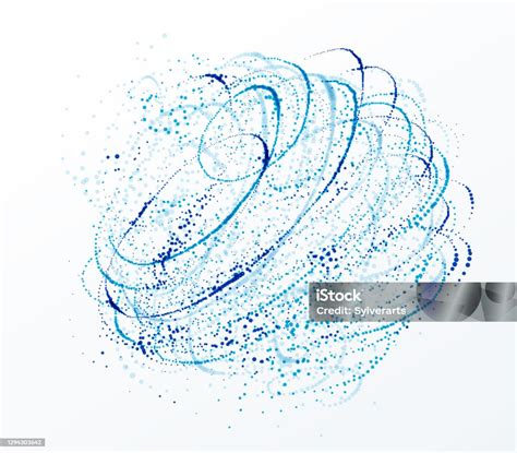 點粒子流動渦流向量抽象背景生物學科學主題旋轉設計旋轉運動中的動態元素向量圖形及更多立體感圖像圖片 立體感圖像 粒子 立體 Istock