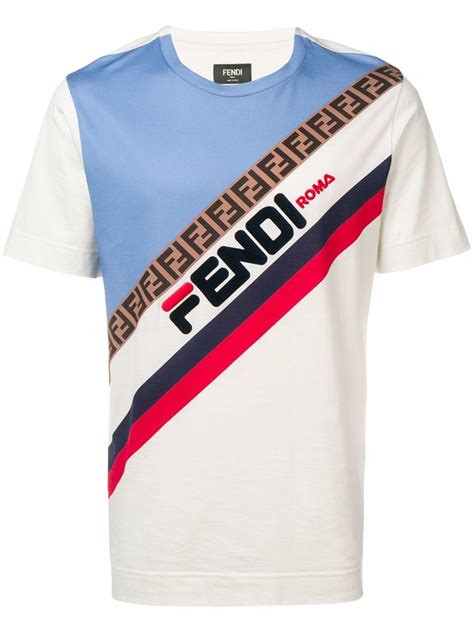 Fendi Cotton Logo Print T Shirt For Men Save 33 Lyst