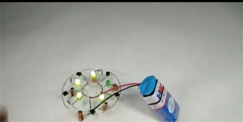 نقشه مدار ۵ Led چرخان ساده تکنو الکترونیک بابلسر