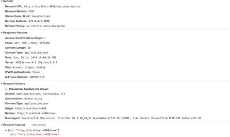Typescript Angular HttpClient Blocking Authorization Header Stack