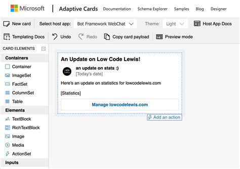 Notify Teams With Style Using Adaptive Cards Low Code Lewis