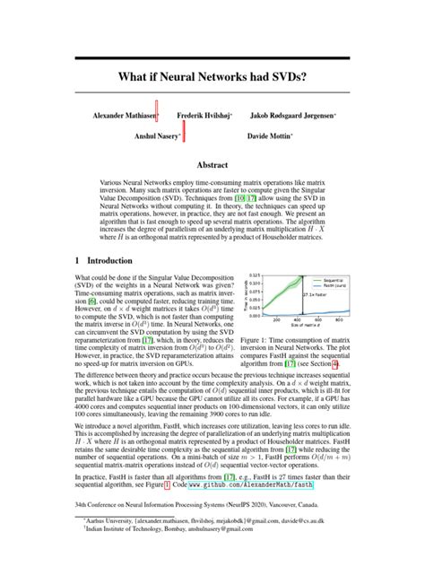 Neurips 2020 What If Neural Networks Had Svds Paper Pdf Matrix