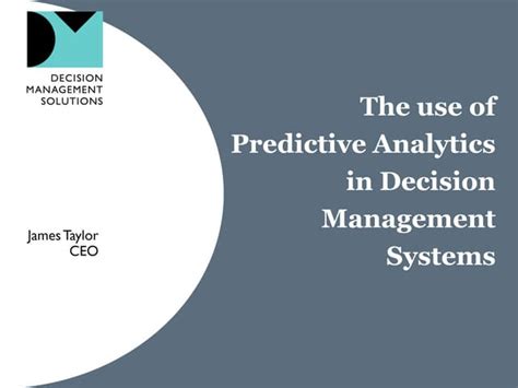 Predictive Analytics In Decision Management Systems Pdf