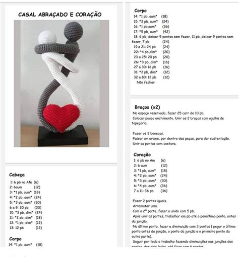 A Crocheted Figurine With A Red Heart On It
