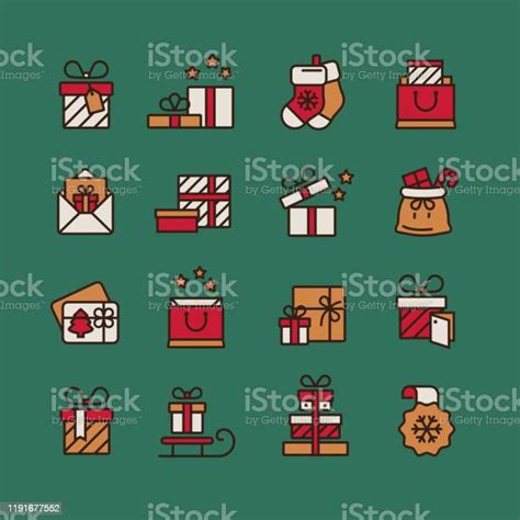 기프트 박스 세트 아이콘 가격에 대한 스톡 벡터 아트 및 기타 이미지 가격 공휴일 구매 Istock
