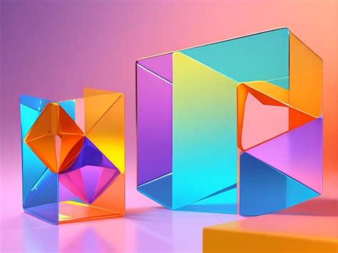 Premium Photo Translucent Symmetry Abstract Geometric 3d Render Background