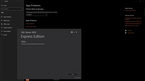 Sql server setup fails : Oops there was an error while checking the rules of sql server setup ...