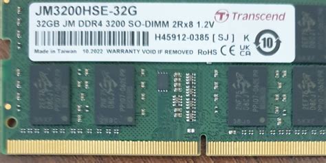 Transend 32 Gb Ddr4 3200mhz Laptop Memory Computers And Tech Parts