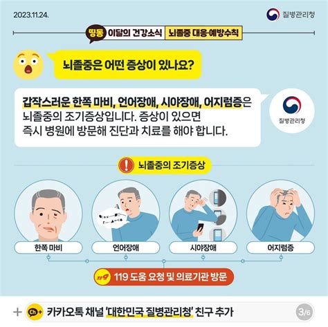 건강정보 겨울철 주의해야 할 뇌졸중 대응·예방수칙 정보마당 서초구립중앙노인종합복지관