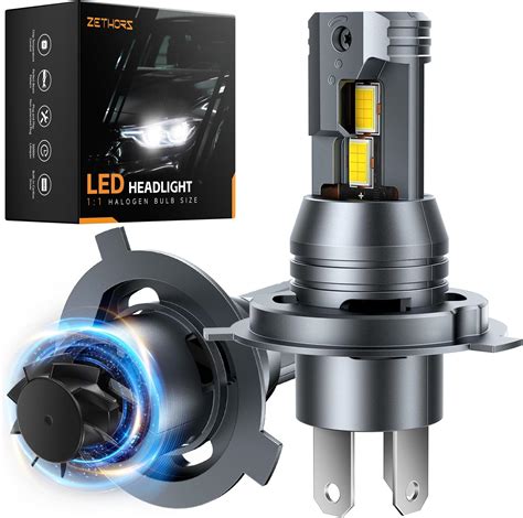 Zethors H Led Headlight Bulbs With Cooling Fan Lm W K Cool White Wireless Mini H