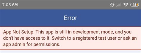 App Not Setup This App Is Still In Development Mode Ionic 4 Facebook