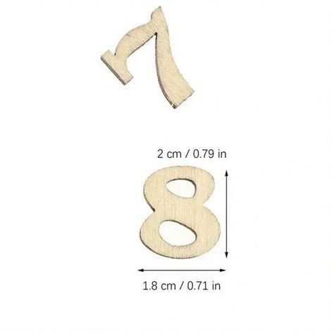 100pcs Wooden Slices Wooden Number Slices Unfinished Cutouts Mini Wood Chips Puzzle Blocks