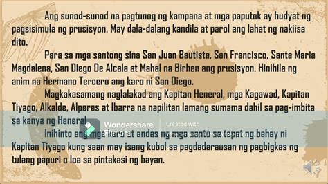 Noli Me Tangere Kabanata 38 Ang Prusisyon By Bb Jinky Simbahan